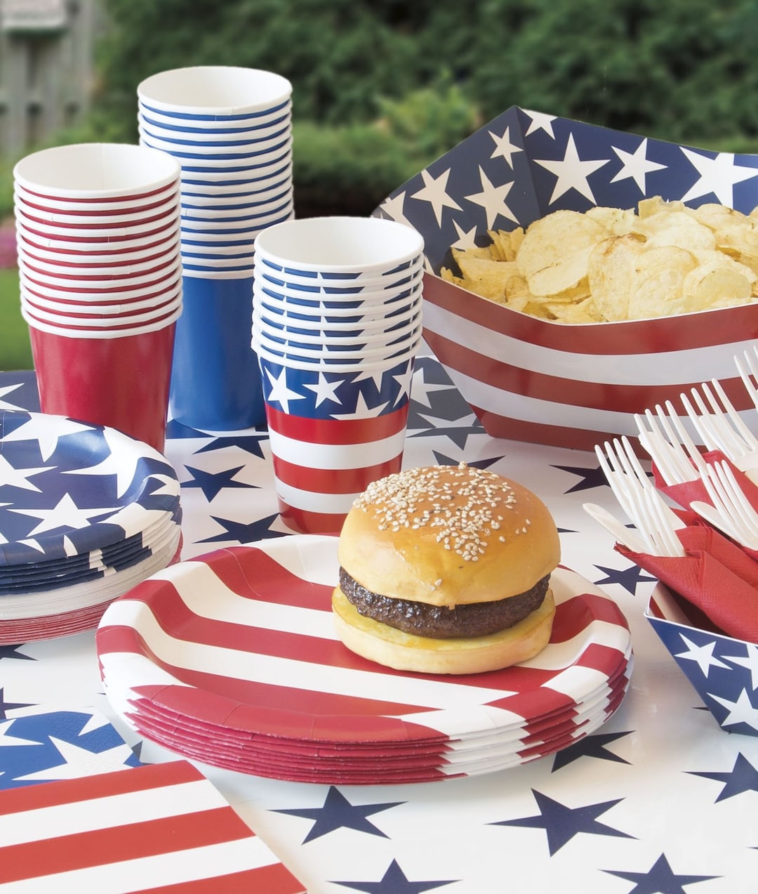 Stars and Stripes Patriotic 4th of July Party Supplies Pack | Stars and ...