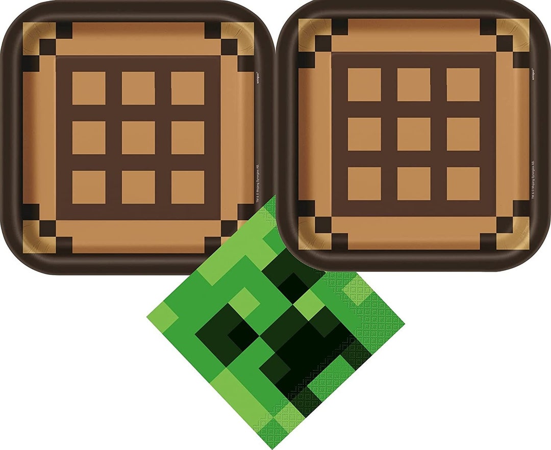 Minecraft Birthday Party Supplies Bundle With Minecraft Plates and ...