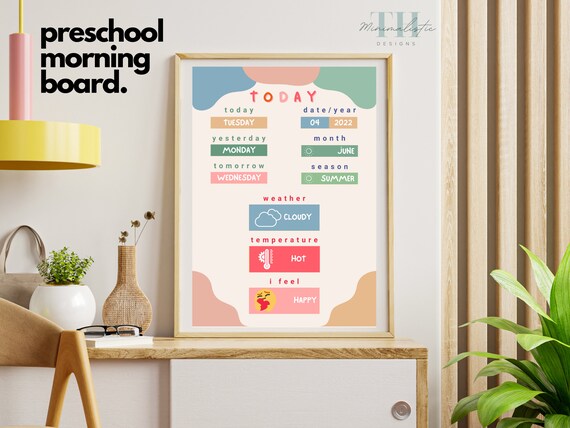 Circle Time Morning Board Preschool Homeschool Calendar - Etsy