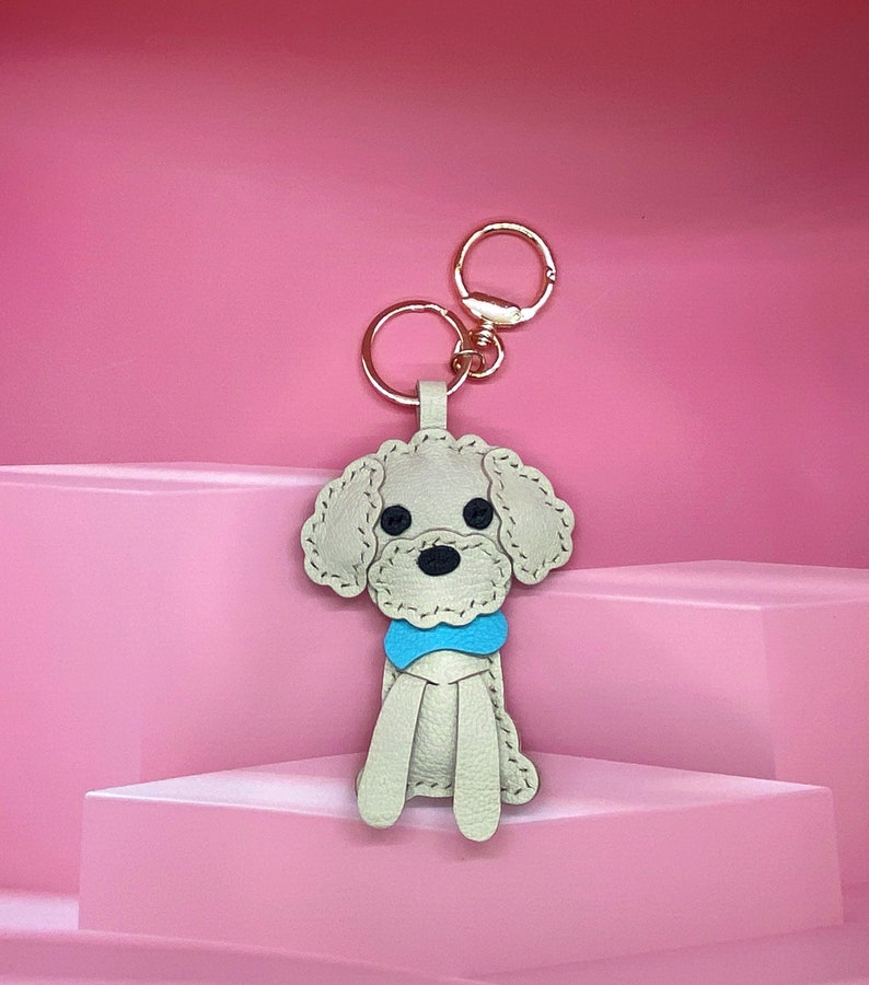 Cute Puddle Toy Puddle Teddy Bear Poodle Keychain Bag Charm - Etsy