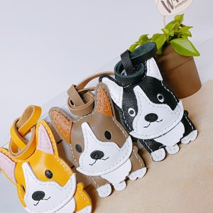 Welsh Corgi Puppy Dog Keychain Bag Charm Car Mirror Charm Handmade ...