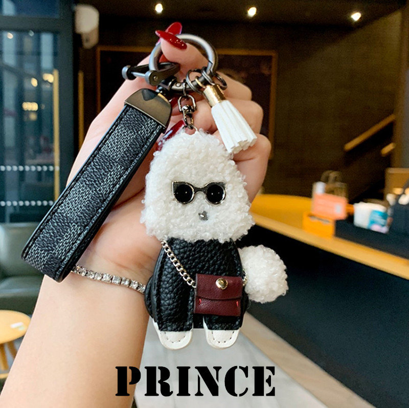 Handmand Leather Keychain Cute Poodle Puppy Dog Bag Charms - Etsy