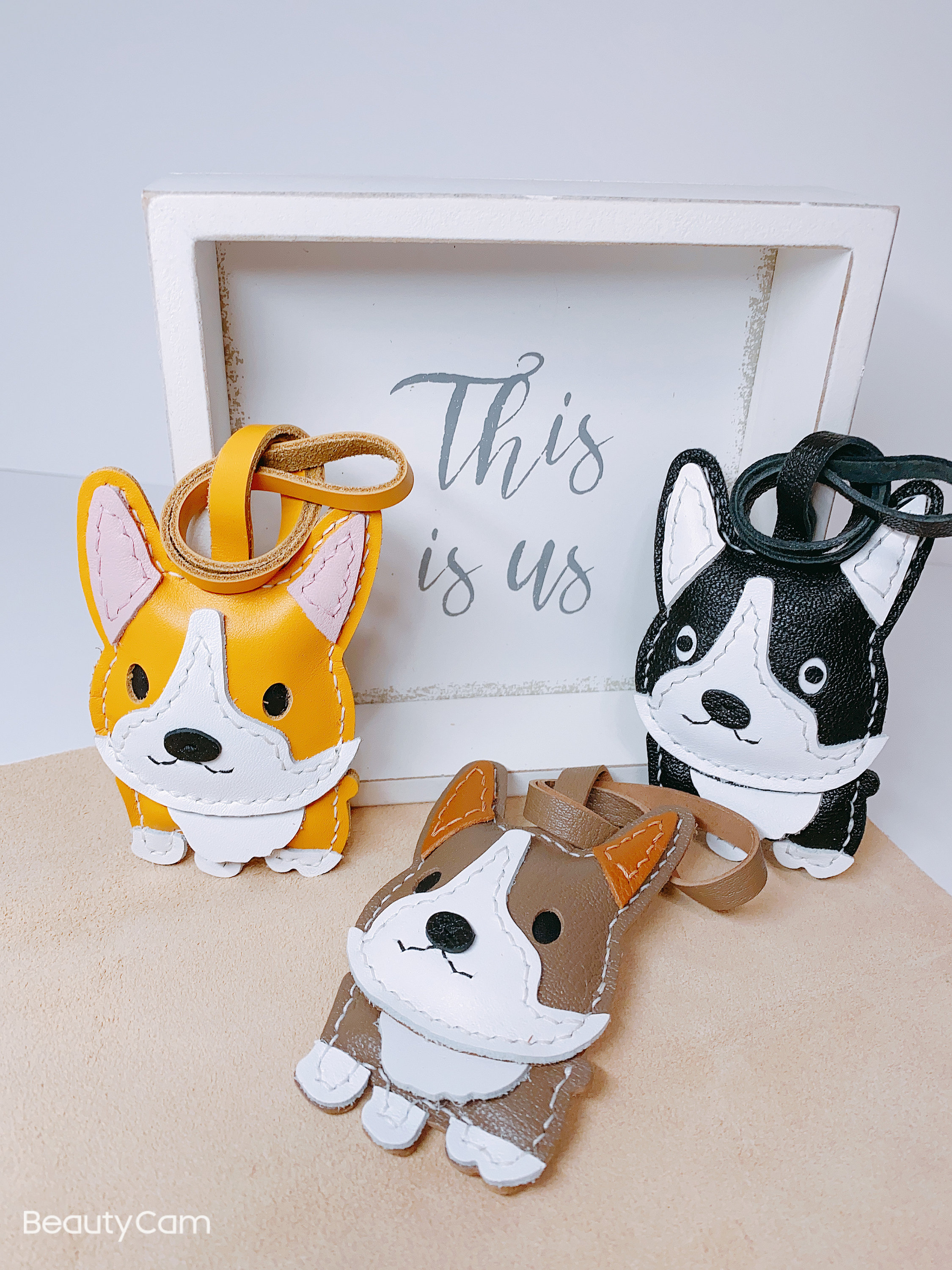 Welsh Corgi Puppy Dog Keychain Bag Charm Car Mirror Charm - Etsy