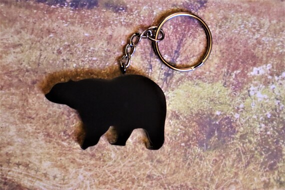 Black Bear Keychain | Etsy