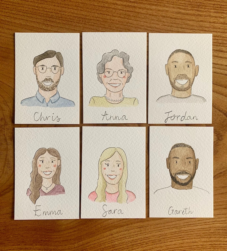 Personalised Watercolour Place Cards | Wedding Favours | Wedding ...