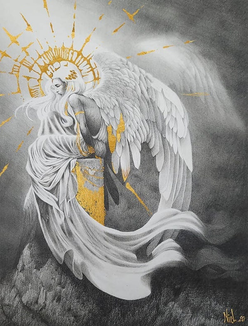 Archangel Ananiel acrylic Print - Etsy