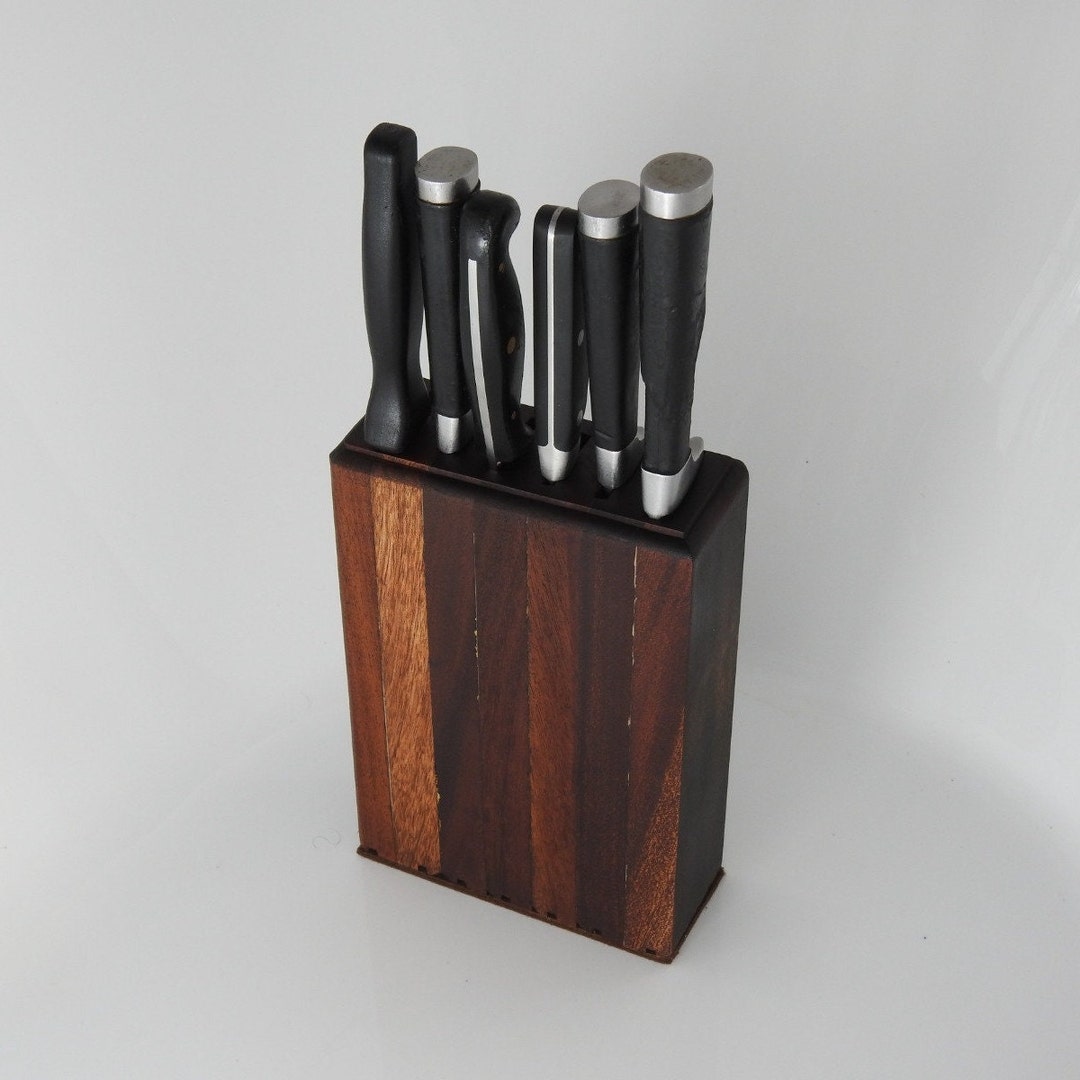 Reclaimed South Rhodesian Mahogany Wooden Knife Block - Etsy UK