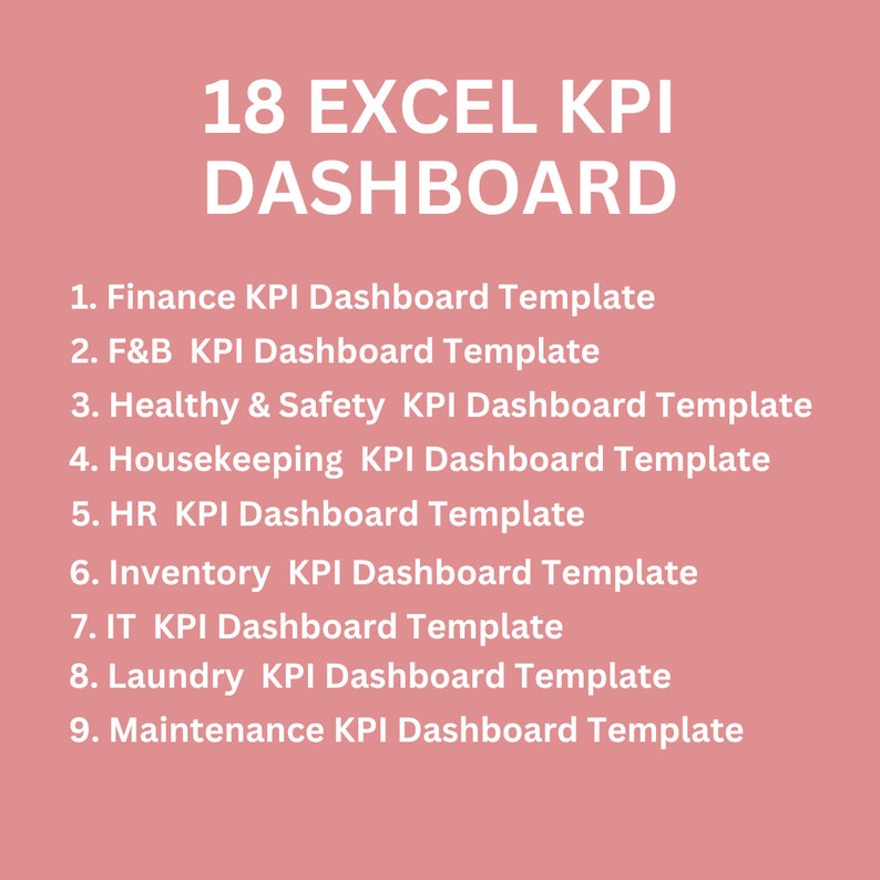 18 KPI Dashboard Templates in Excel Business KPI Tracker Monitor ...