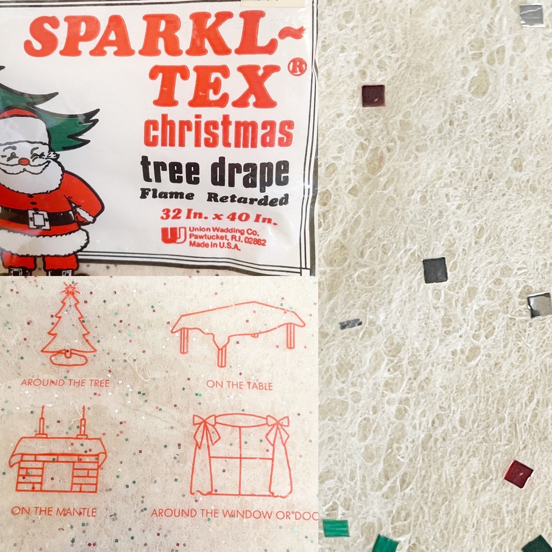 Vintage Sparkl-tex Christmas Tree Drape Table Tree or - Etsy