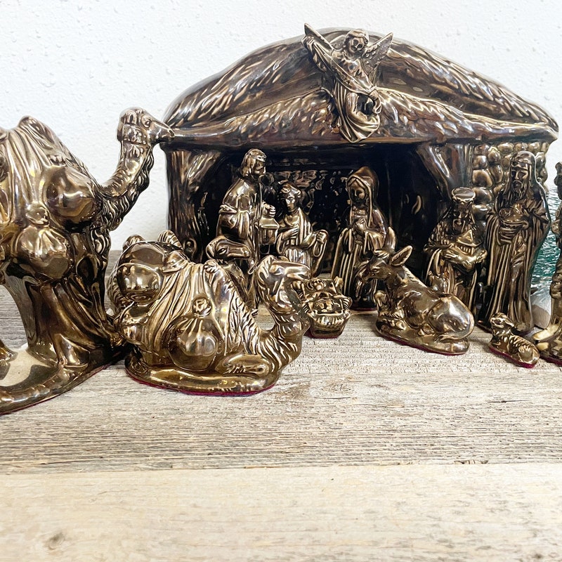 Ceramic Nativity Set - Etsy