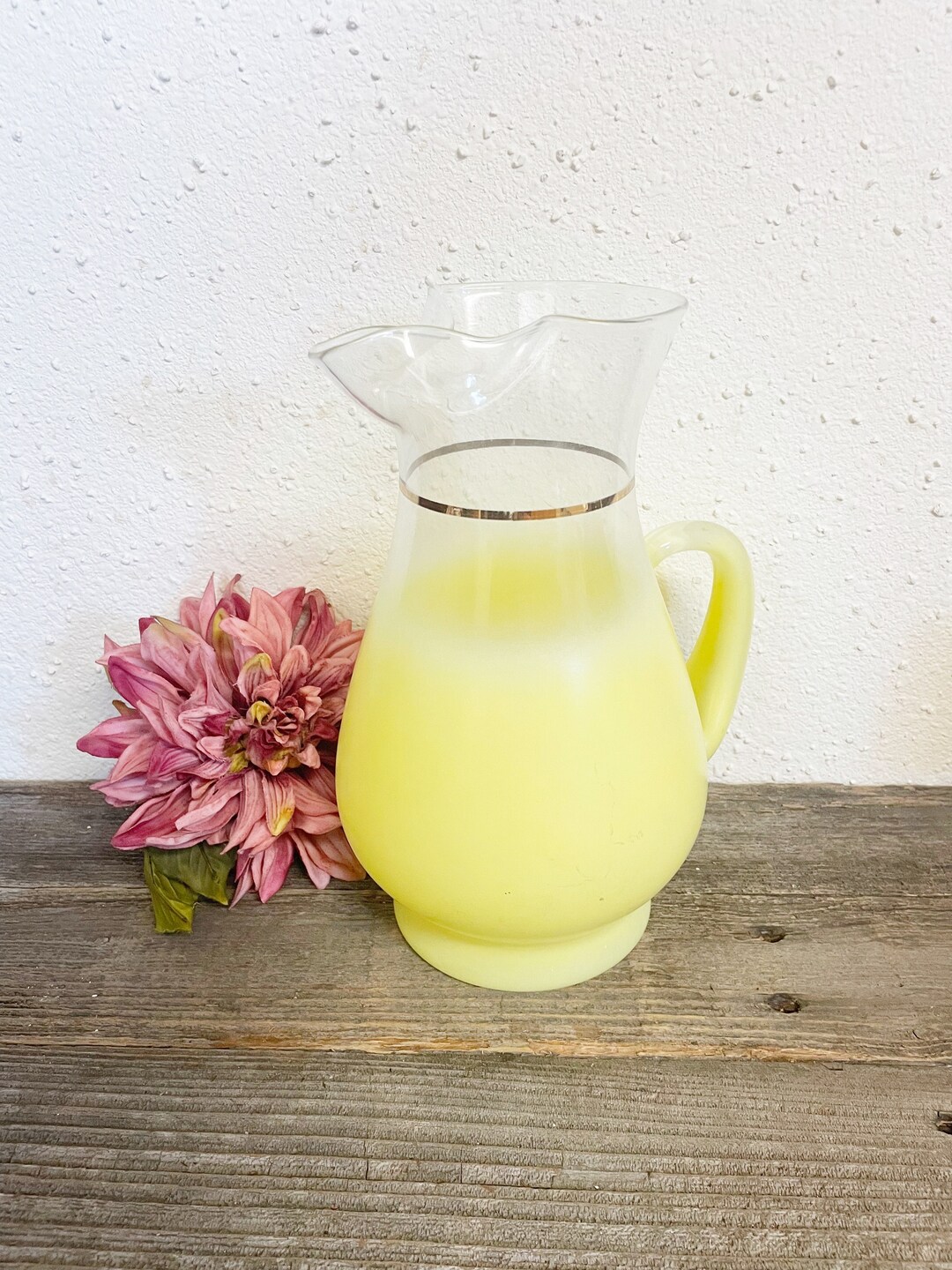 Vintage Yellow Blendo Pitcher, Vintage Barware With Ombre Fade, Mid ...