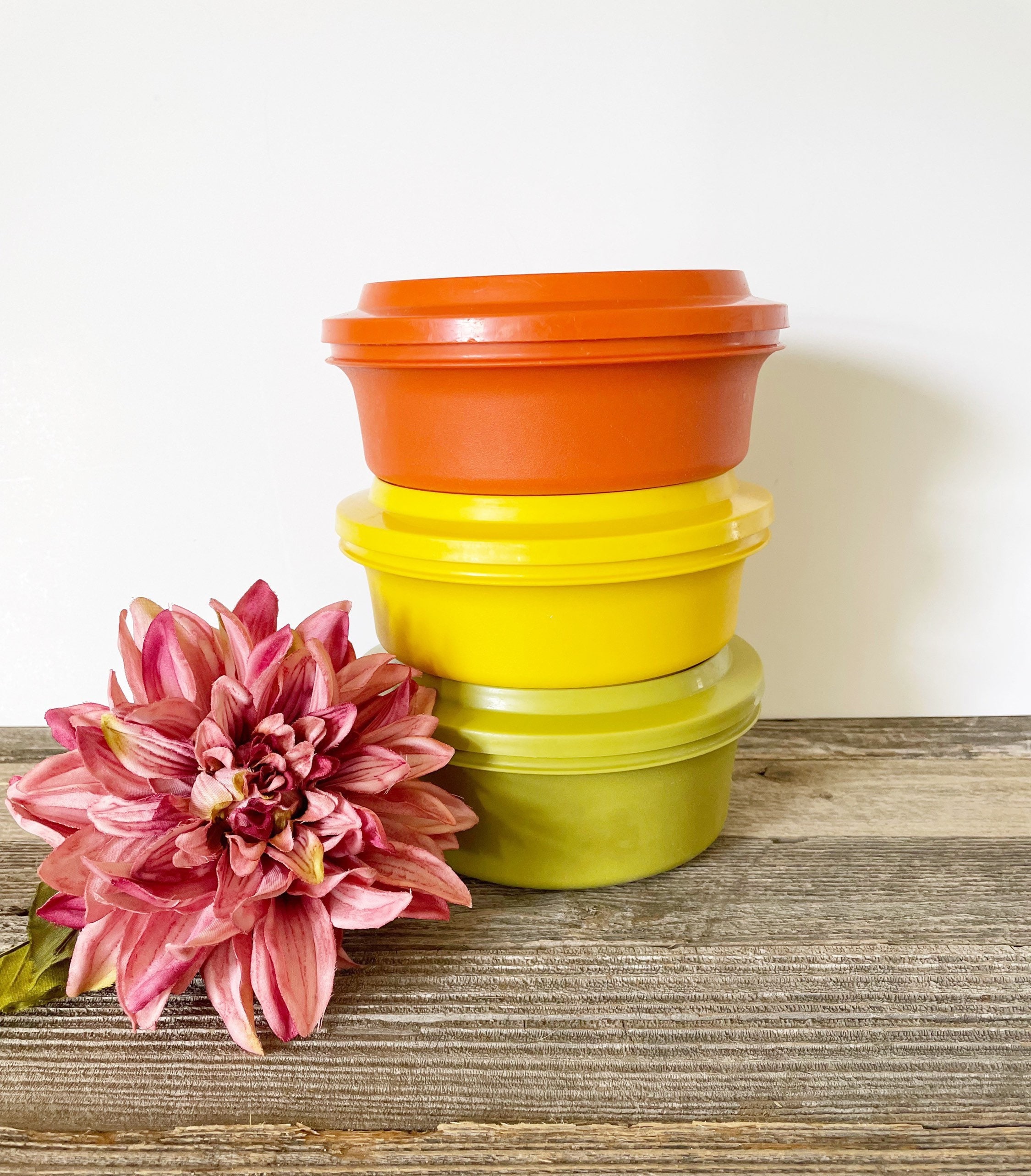 Vintage Stacking Tupperware Low Canister Servaliers W Lids - Etsy