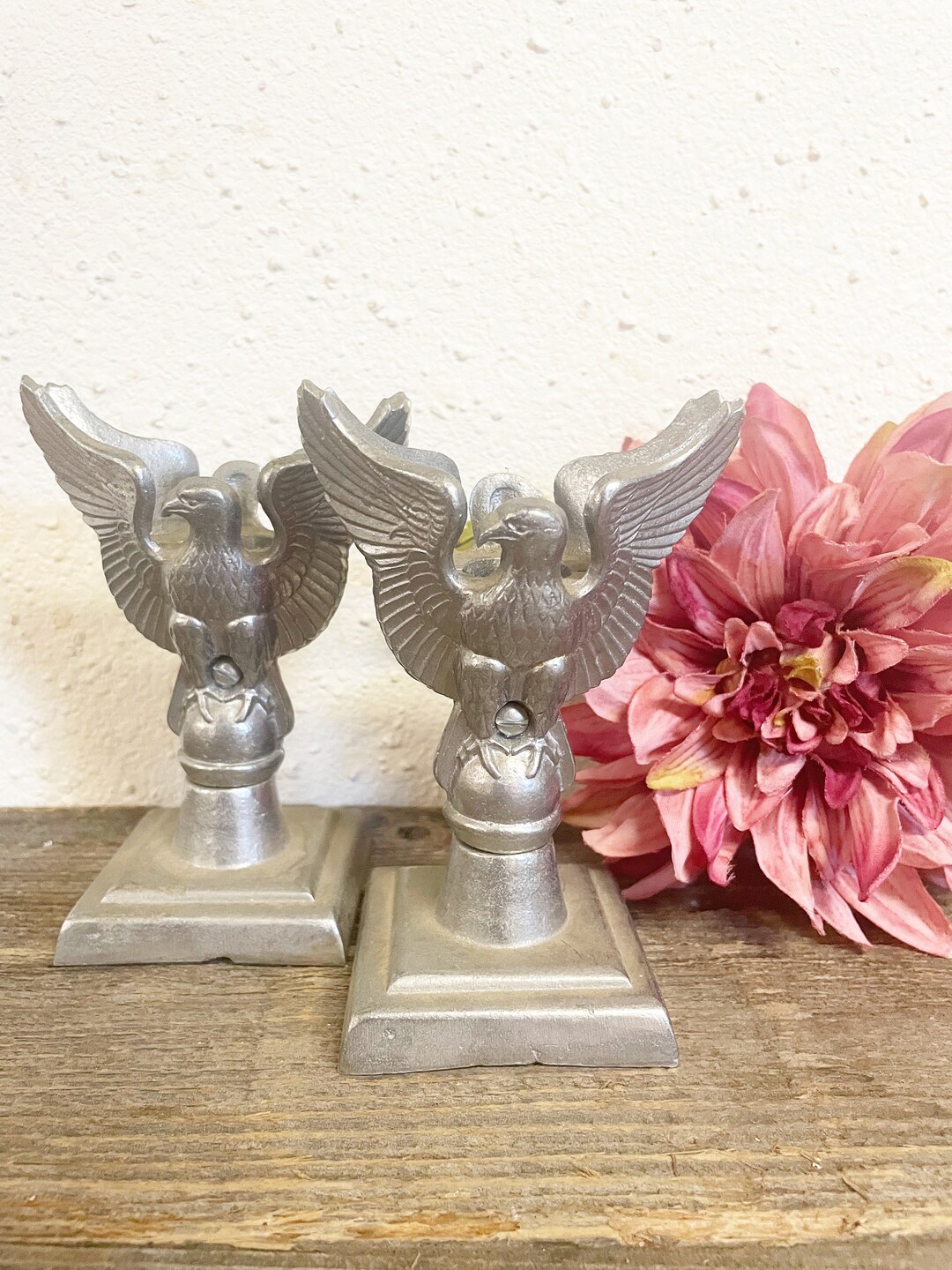 Vintage Metal Americana Eagle Candle Holders Table Top Set of 2 - Etsy