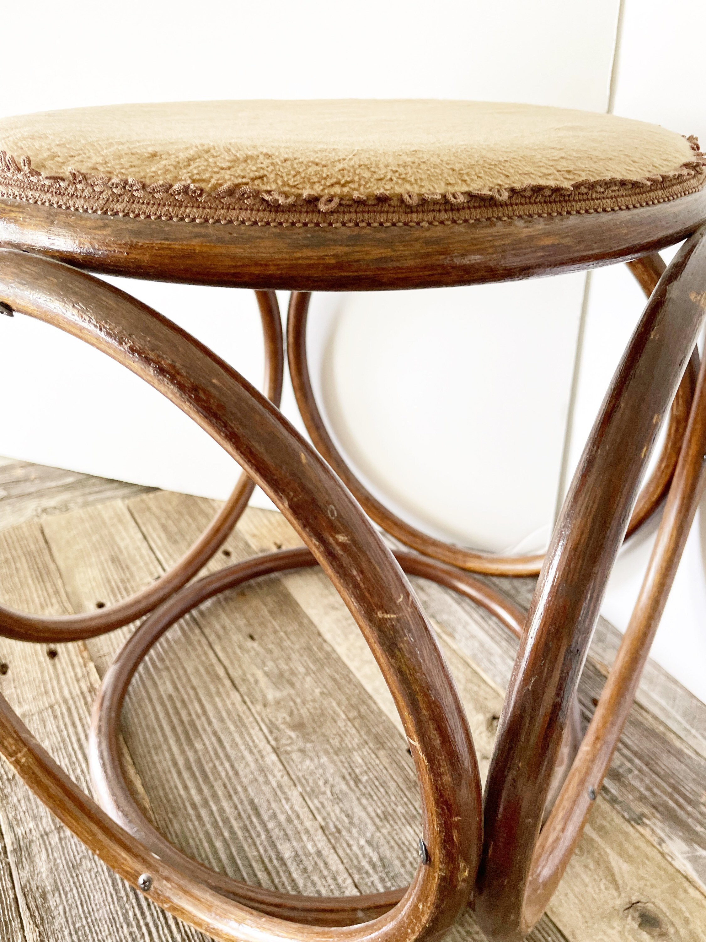 Vintage Thonet Inspired Foot Stool or Side Table 16 Tall | Etsy