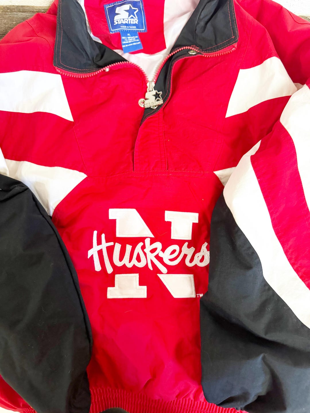 Vintage Nebraska 1990s Starter Pullover Wind Breaker XL Jacket, 90s ...
