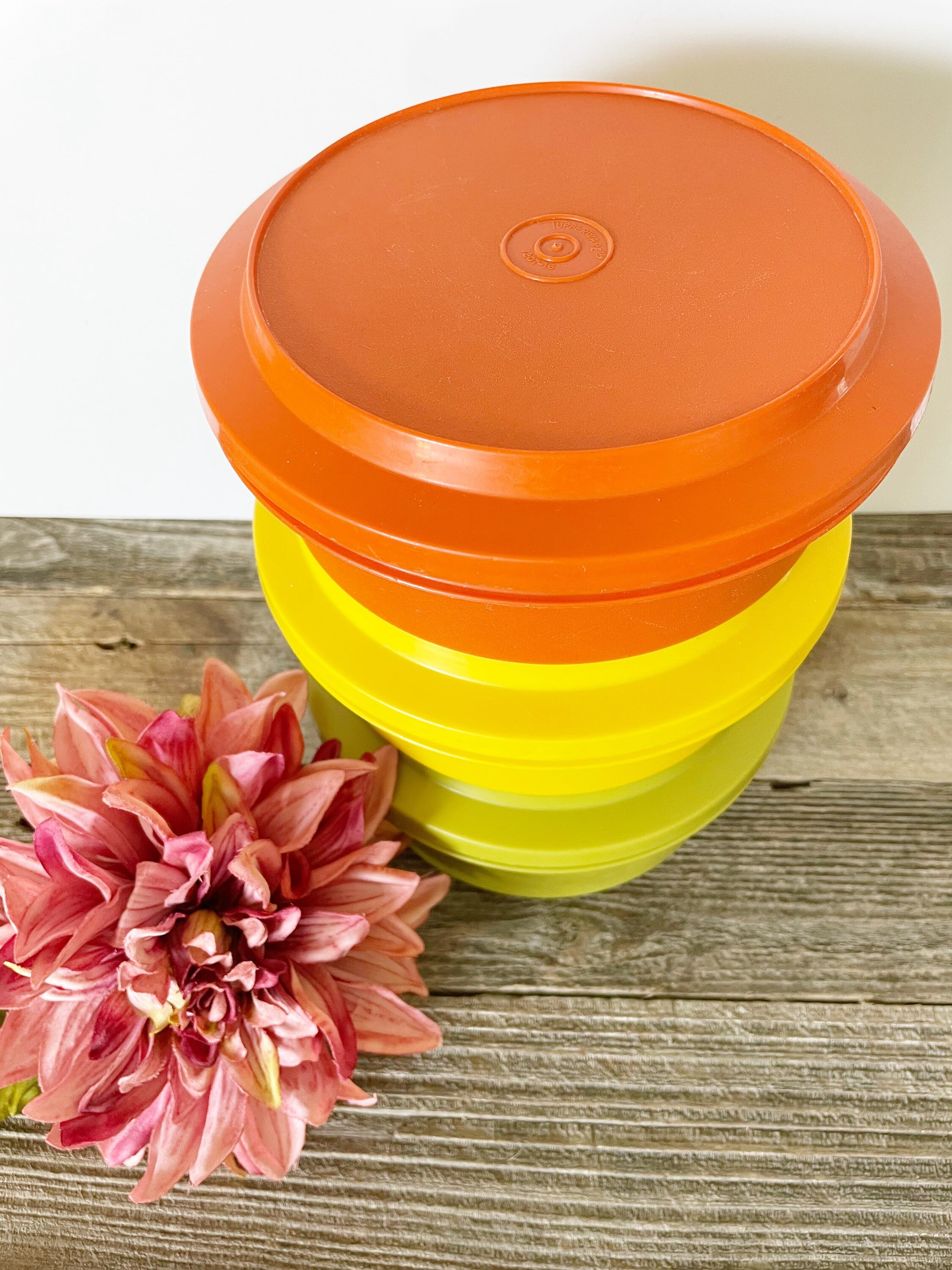 Vintage Stacking Tupperware Low Canister Servaliers W Lids - Etsy