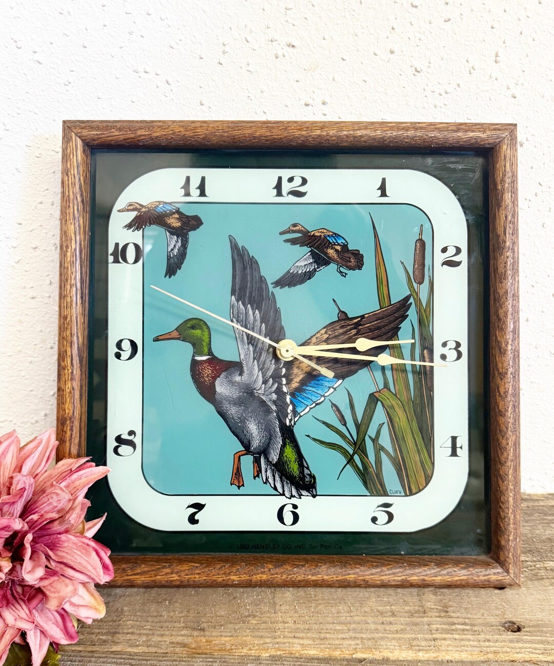 Mid Century Modern Wood Mallard Duck Clock, Wall Time Clock, Circa ...