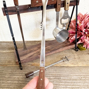 Vintage 7 Piece MCM Regency Bar Set Stand Cocktail Tools Barware ...
