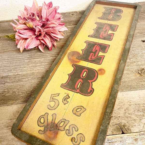 Vintage Beer Sign - Etsy