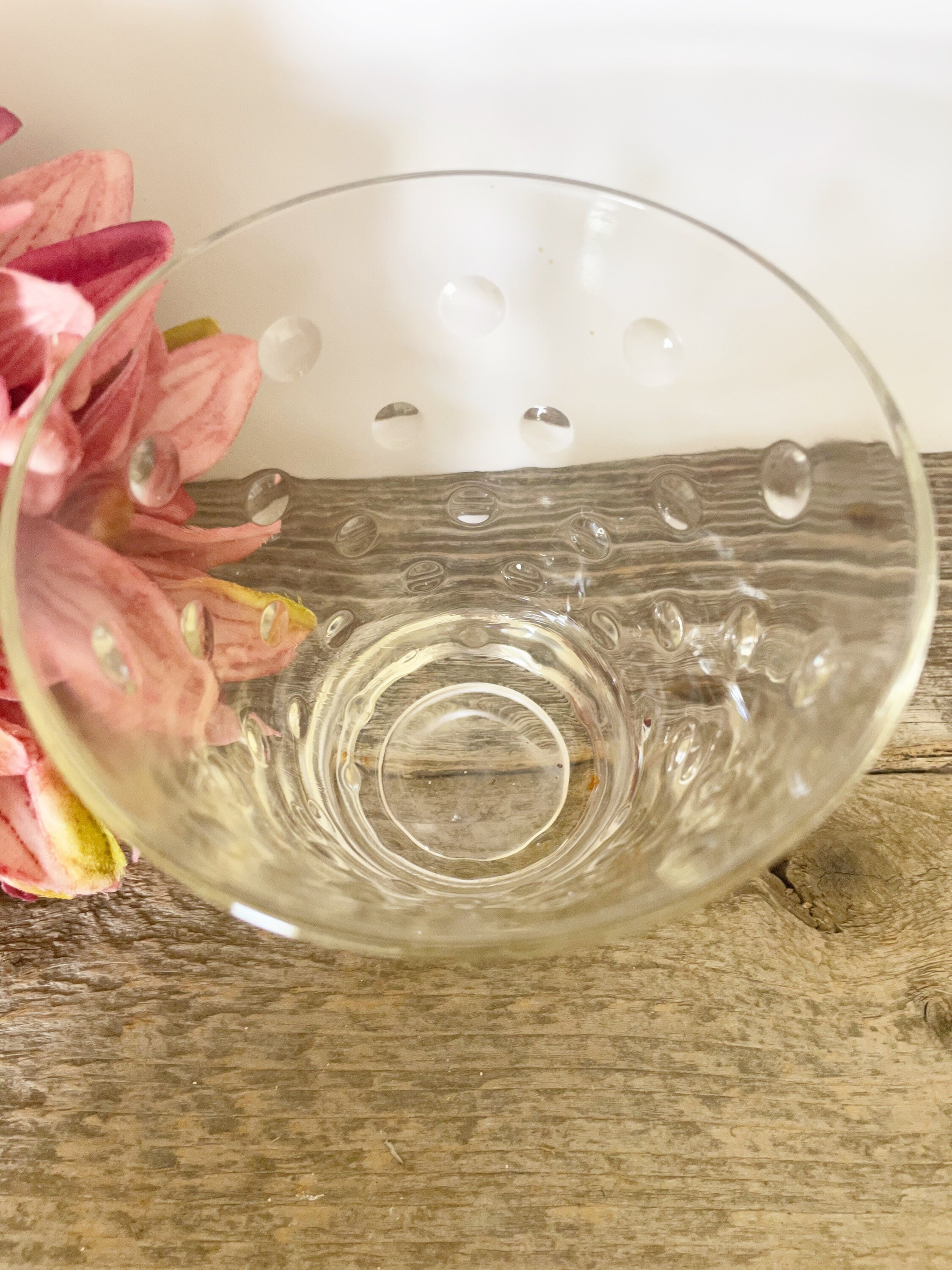 Vintage Bubble Glass Canister With Lid Decor Trinket Holder - Etsy