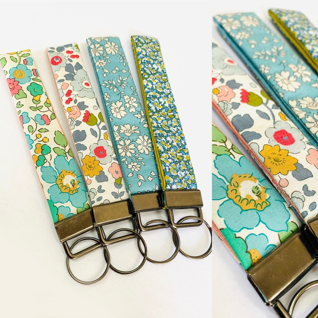 Handmade With Liberty of London Print, Key Fob, Wristlet, Keyring ...
