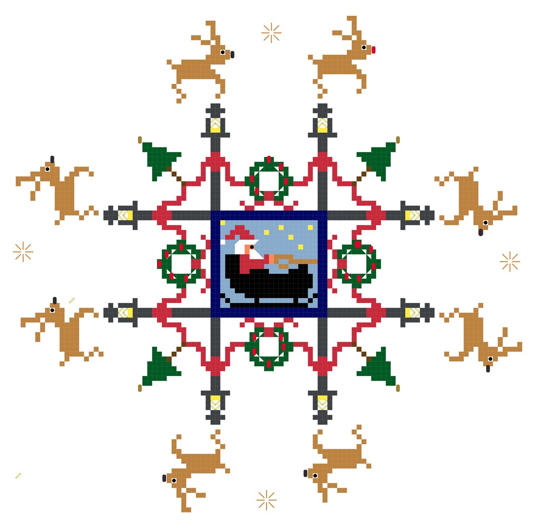 Reindeer Roundup Cross Stithc Pattern - Etsy