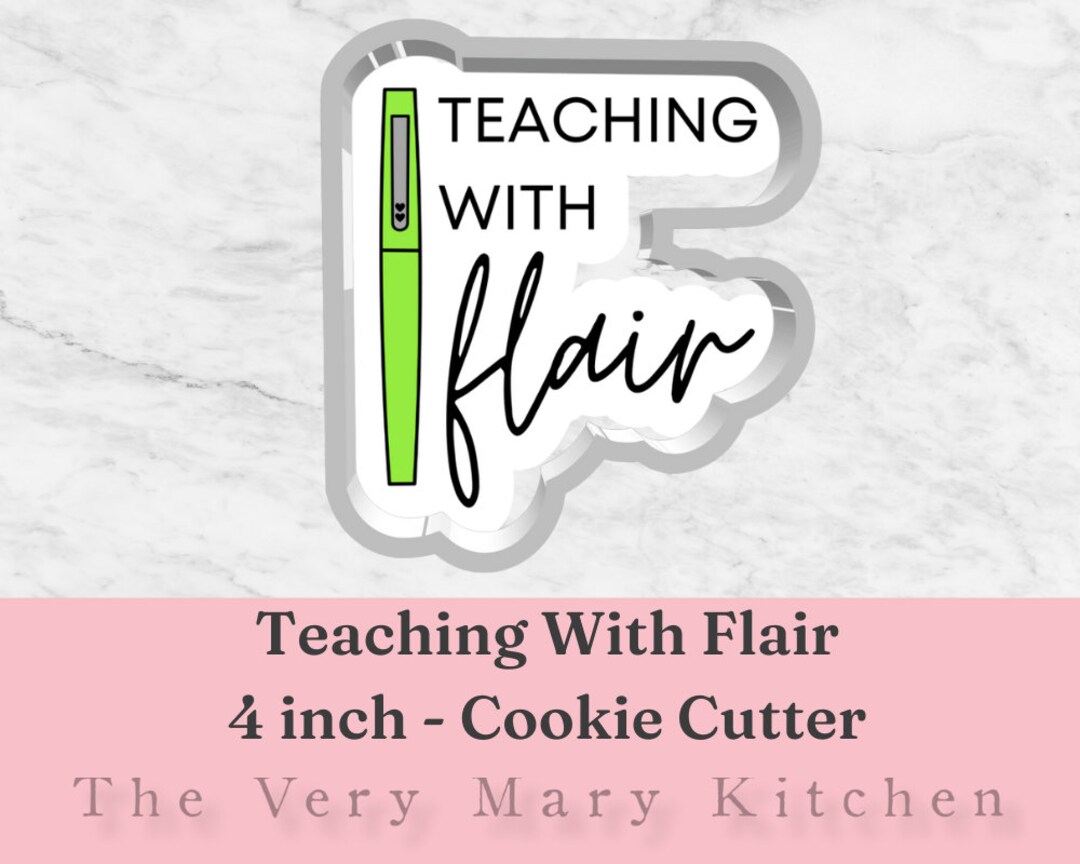 4 Inch Teaching With Flair Cookie Cutter - Etsy