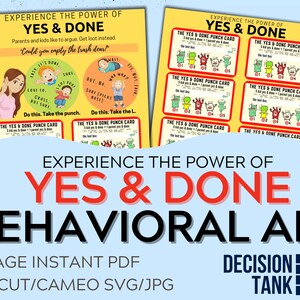 Yes & Done Behavioral Aid Instant DOWNLOAD SVG PDF Cutting Machine ...