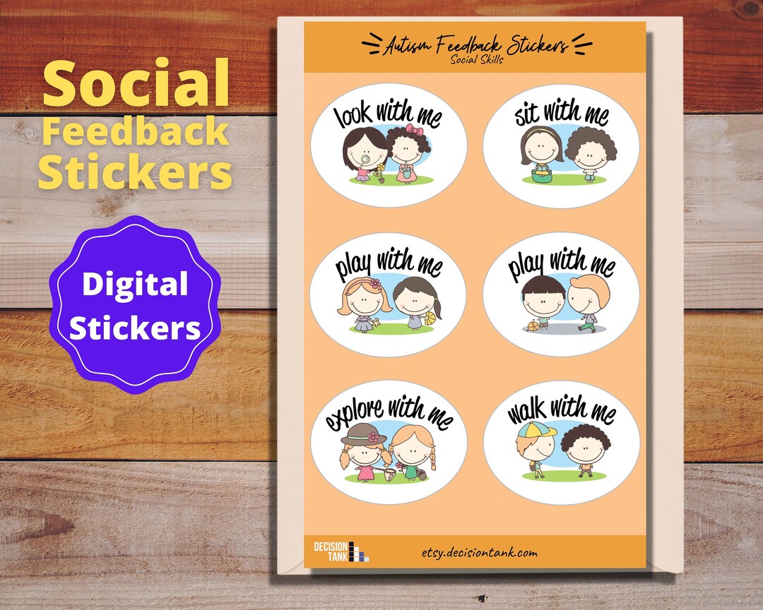 Autism Digital Feedback Stickers / Social Skills / Behavioral Aids ...