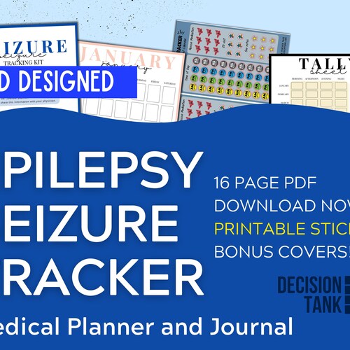 Seizure / Epilepsy Medical Planner / Tracker / Journal / - Etsy Seizure / Epilepsy Medical Planner / Tracker / Journal / - Etsy