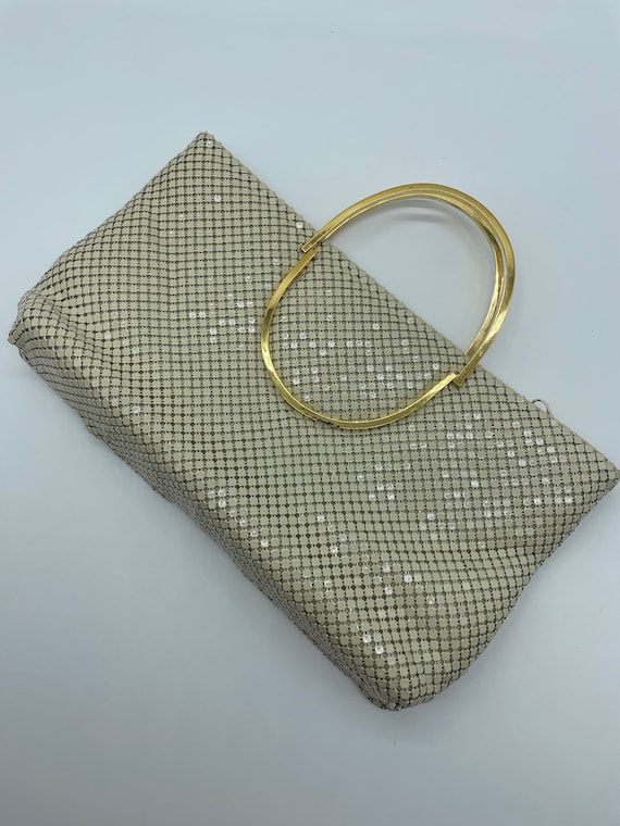 Vintage White Emp Orr Metal Mesh Bag - Gem