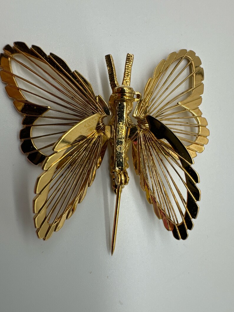 Vintage Monet Butterfly Brooch - Etsy