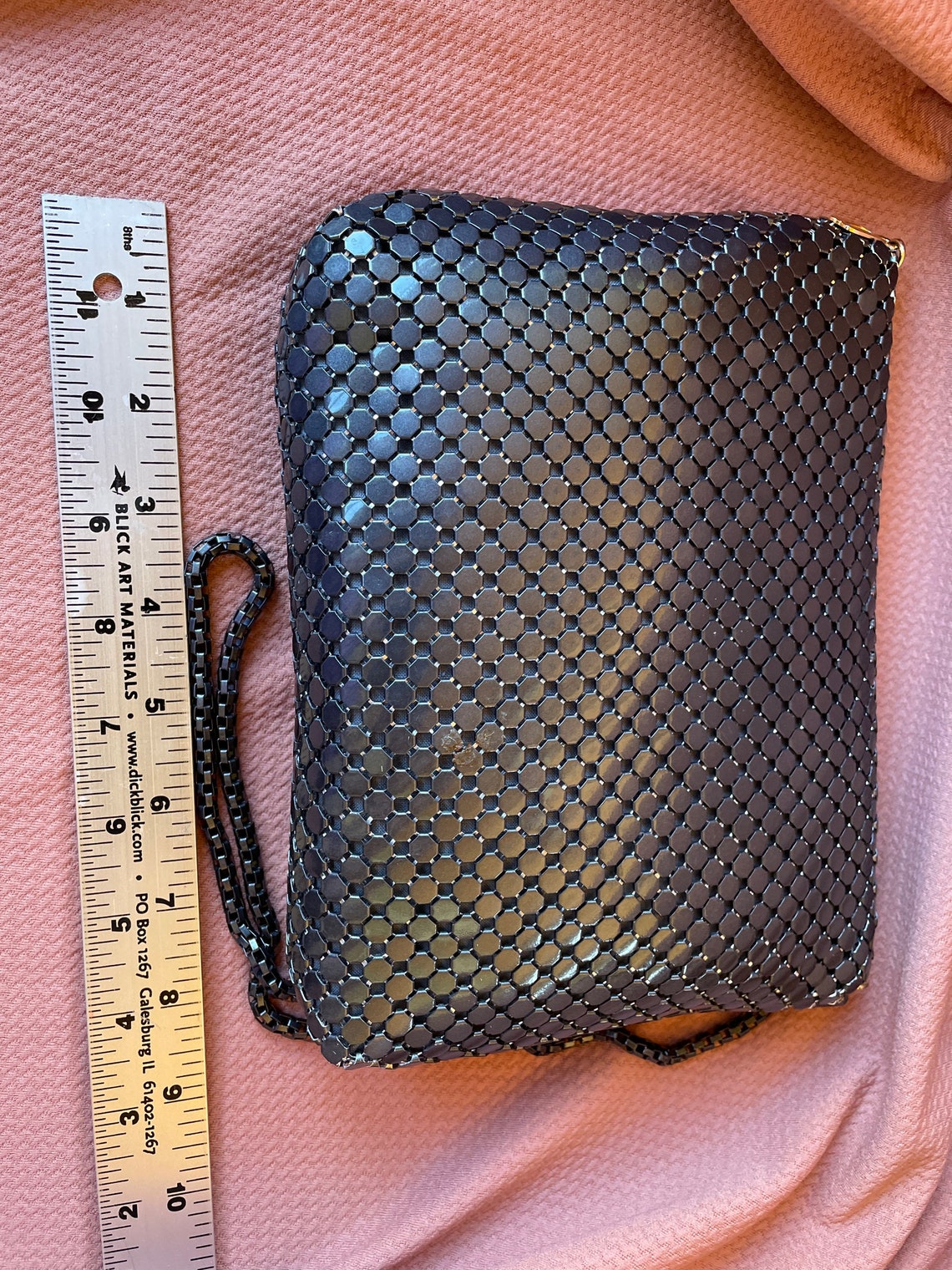 Vintage Blue Metal Mesh Bag/clutch - Etsy