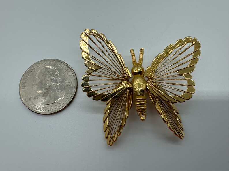 Vintage Monet Butterfly Brooch - Etsy
