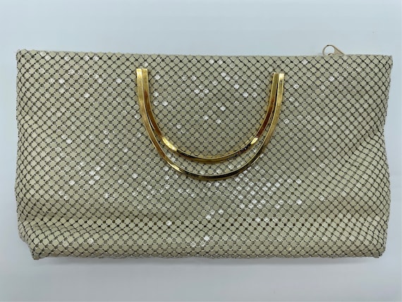 Vintage White Emp Orr Metal Mesh Bag - Gem