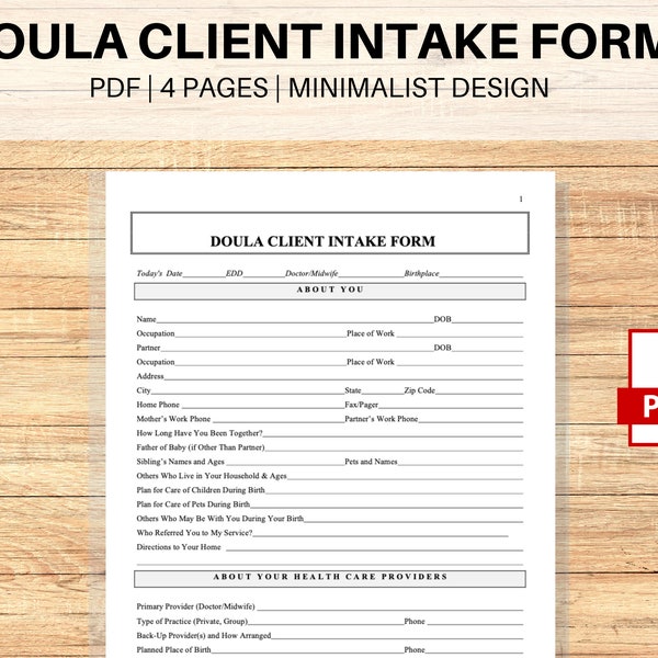 Death Doula Intake Forms - Etsy