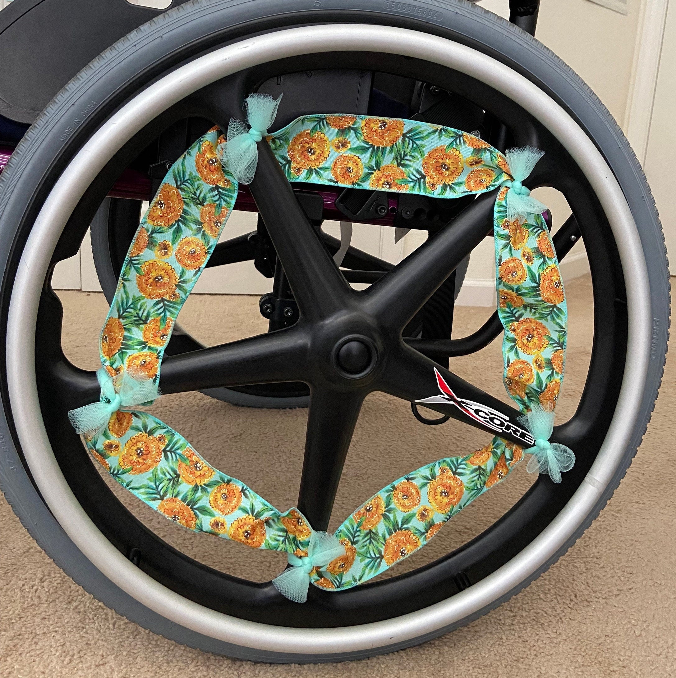 Marigolds- Ribbon Wheelchair Accessories, Wheelchair Decorations ...