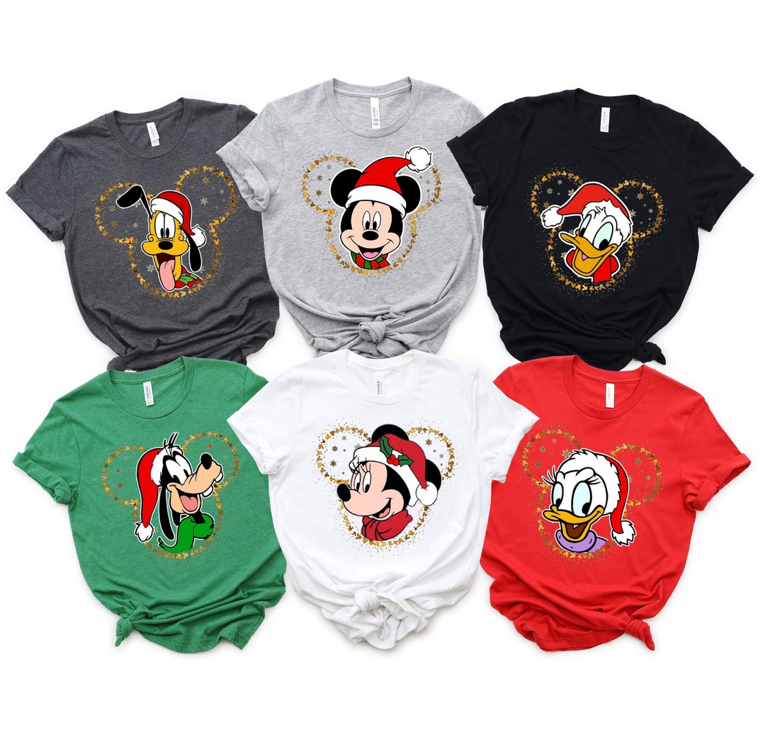 Disney Christmas Shirt, Disney Character Christmas Family Shirt, Custom ...