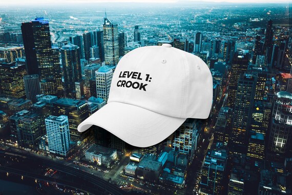 Level 1: Crook Embroidered Dad Hat Meme Gift Zoomer Humor | Etsy