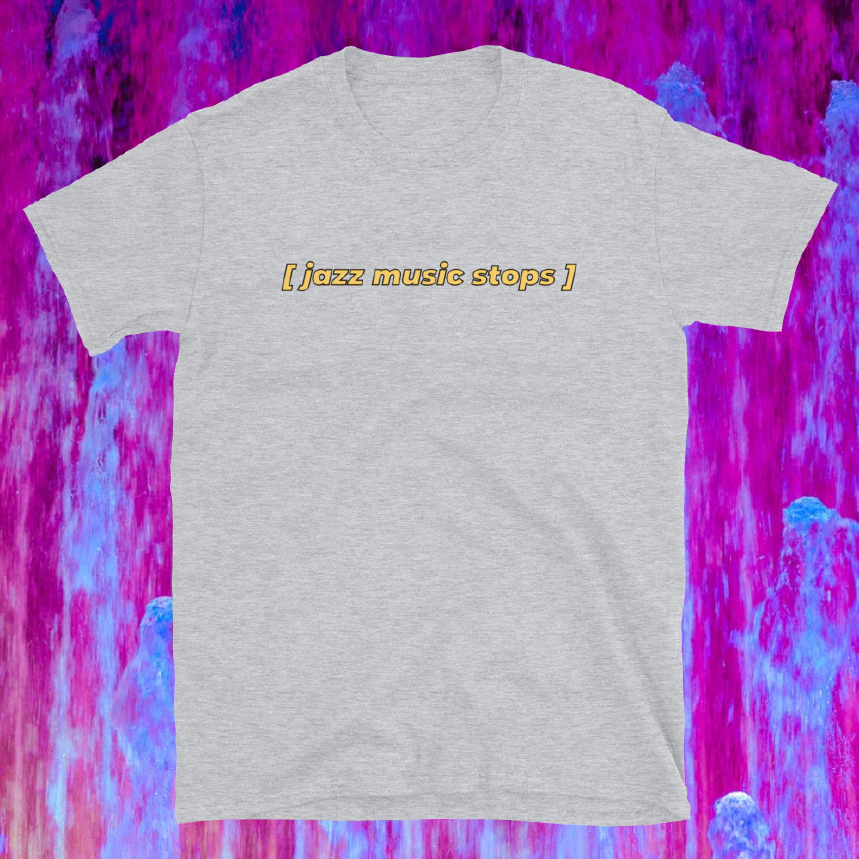 Jazz Music Stops ORIGINAL Subtitle Meme Black T-shirt - Reaction Image ...