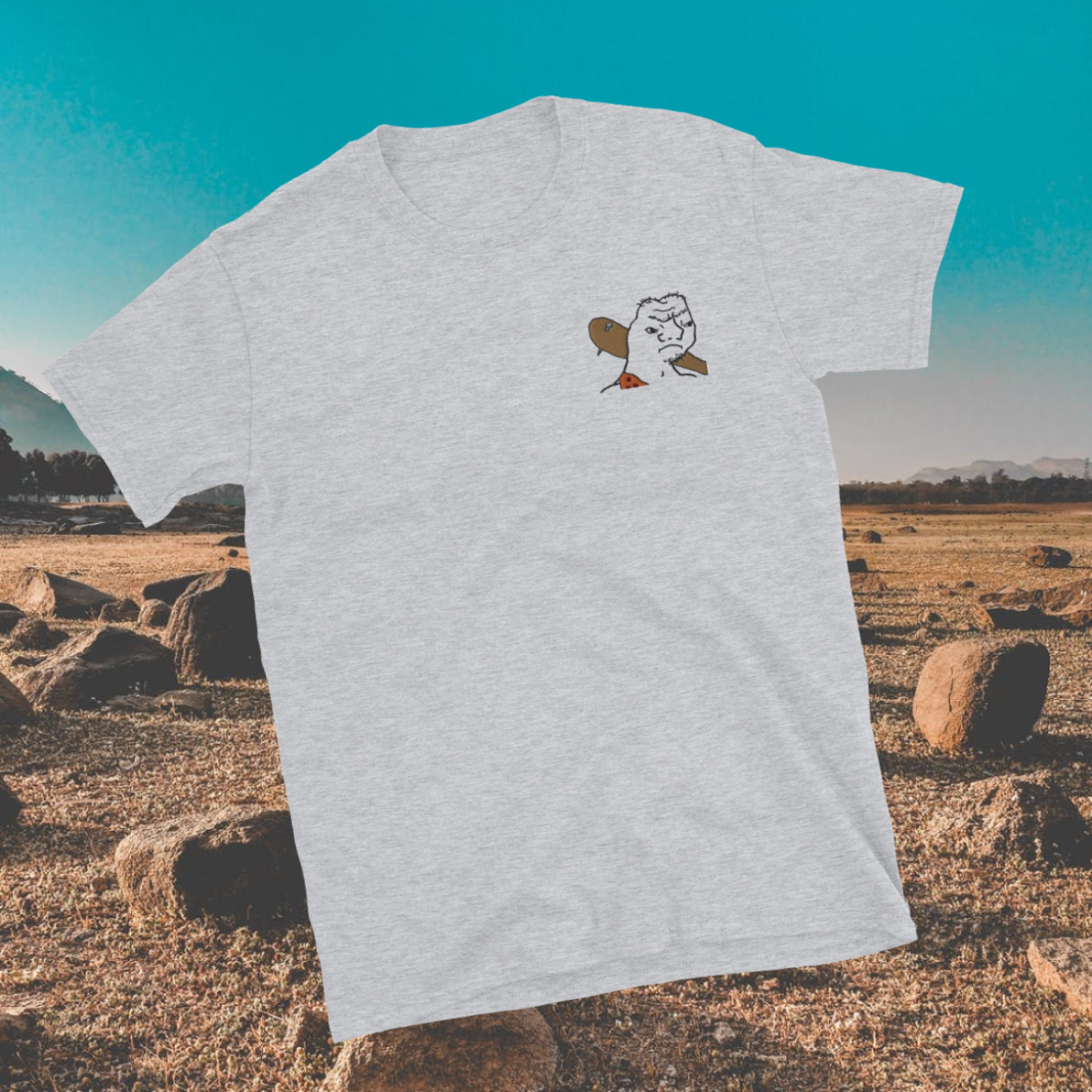 Grug T-shirt Meme Embroidery Dank Meme Clothing Wojak Meme Shirt Funny ...