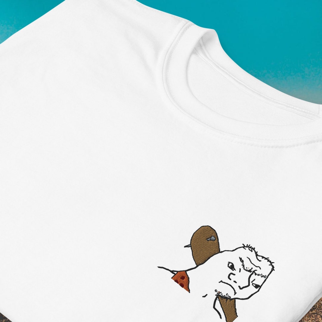 Grug T-Shirt - Meme Embroidery - Dank Meme Clothing - Wojak Meme Shirt ...