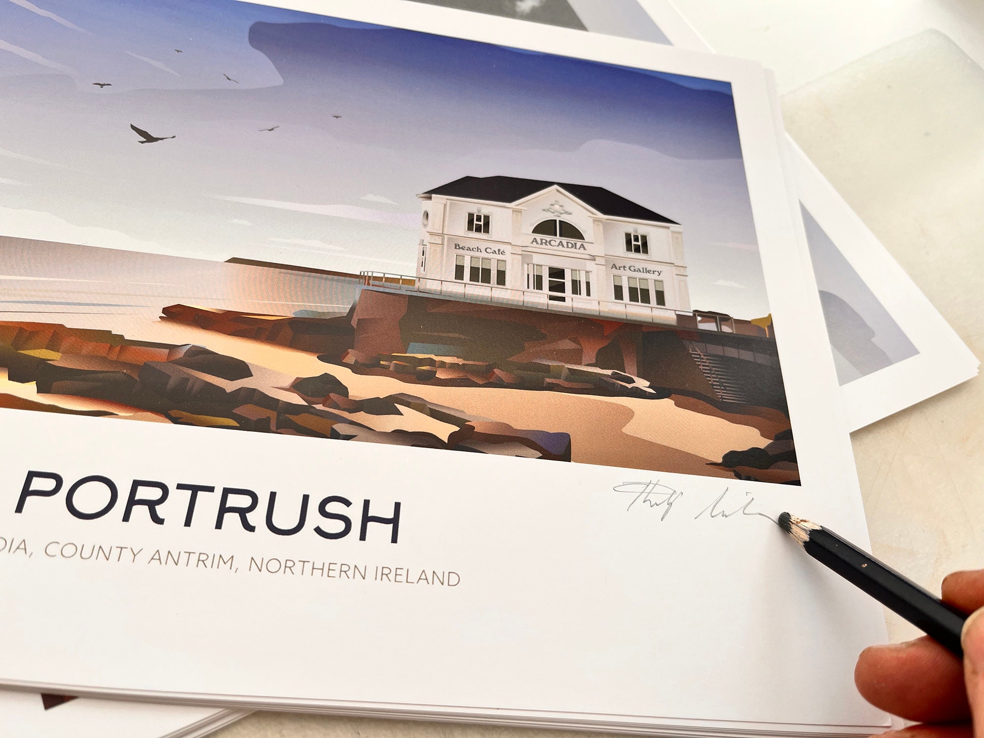 Portrush, Art Print Travel Poster, Northern Ireland, Ireland, Travel ...