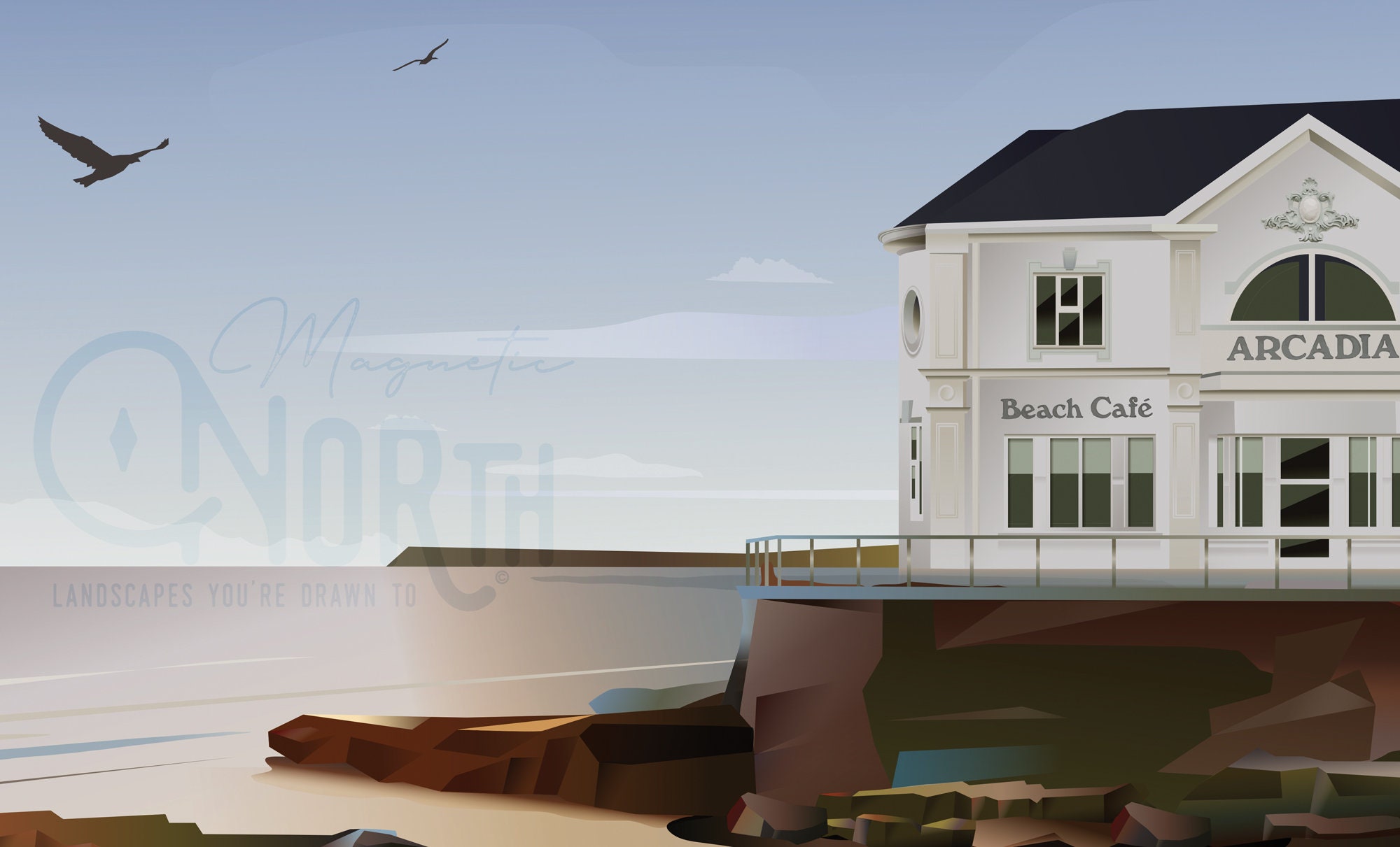 Portrush Art Print Travel Poster Northern Ireland Ireland - Etsy UK