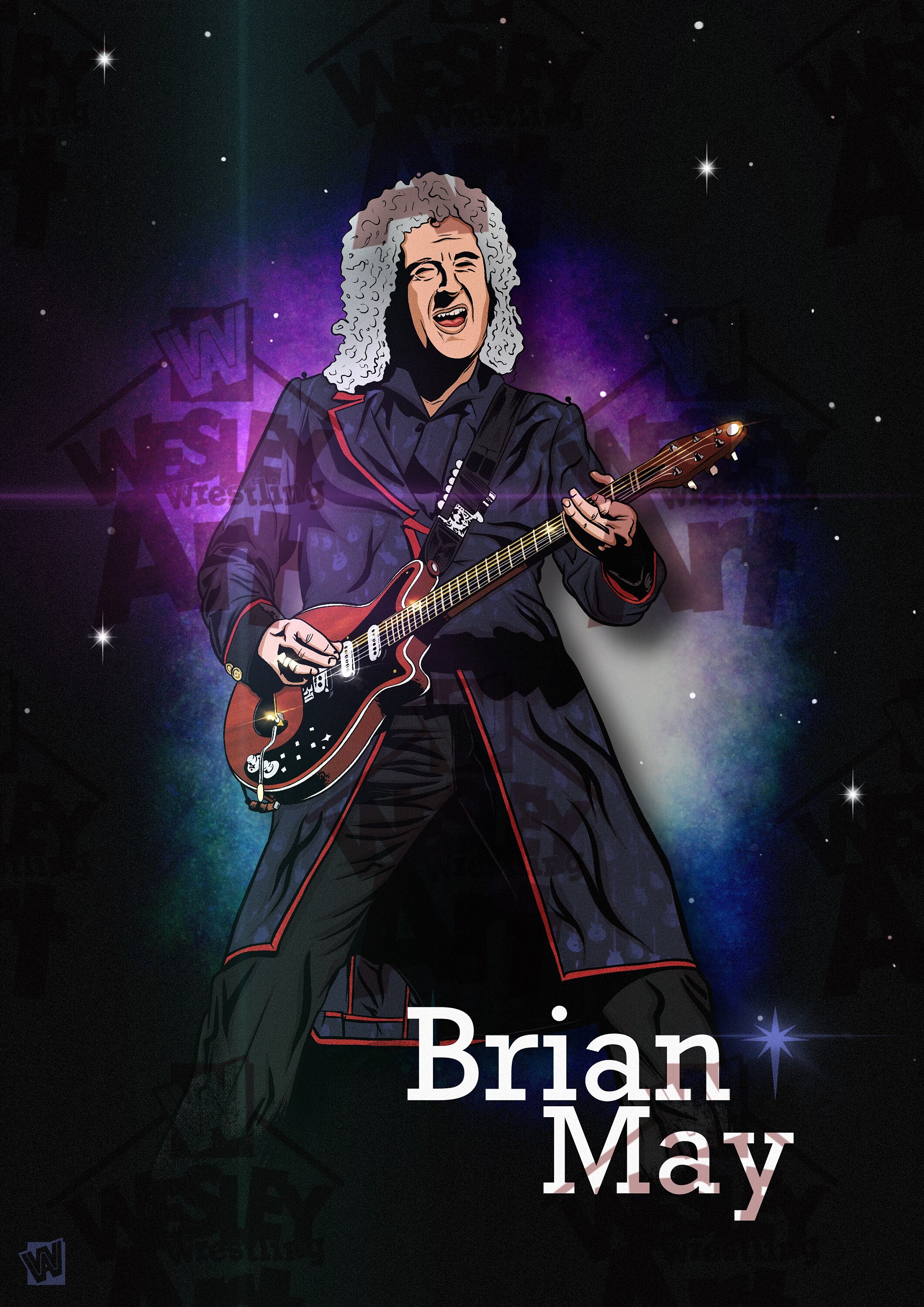 Brian May A4 Digital Art Print | Etsy