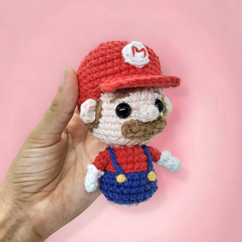 AMIGURUMI PATTERN - Luigi and Mario Bros- Pattern Keychain Size ...