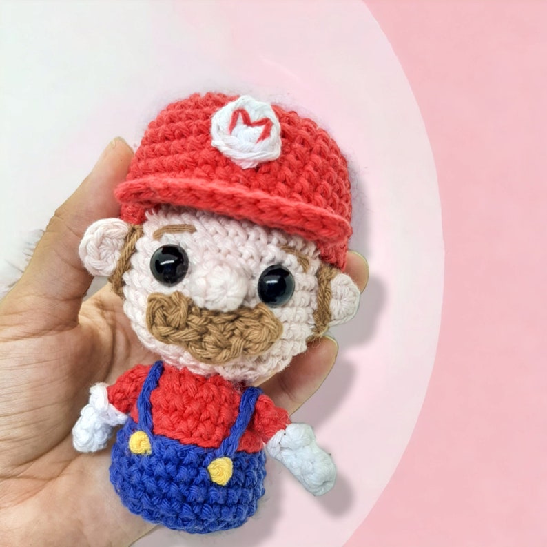 AMIGURUMI PATTERN Luigi and Mario Bros Pattern Keychain Size Amigurumi ...