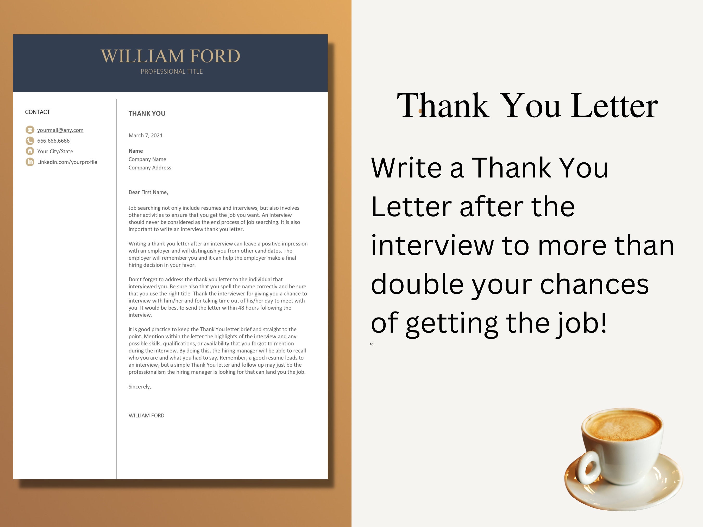 Executive Resume, Professional Resume Template for Word, Pages and ...