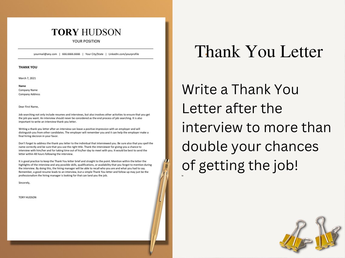 ATS Friendly Resume Template, Clean, Modern CV Template for Word and ...