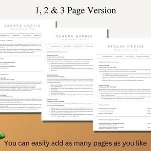 ATS Friendly Resume Template, Google Docs, Word and Mac Pages Resume ...